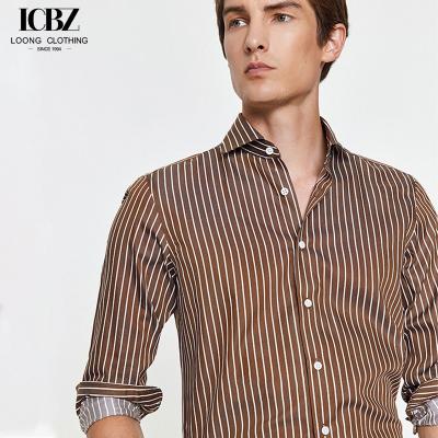 China Men's No-Iron Long-Sleeved Business Casual Slim Fit Shirt Polyester Cotton Sizes S-10XL for sale