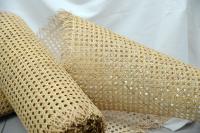 China 12-48 Inches  Beached  1/2” and 9/16” Open Mesh Plastic  Webbing For  For Furniture Decoration or Rattan Crafts for sale