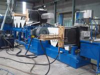 China Two Stage PET Flakes Pelletizing Machine Plastic Film Recycling 100mm for sale
