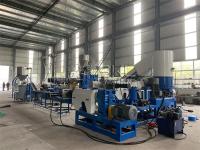 China Two Stage PET Flakes Pelletizing Machine Plastic Film Recycling 100mm for sale