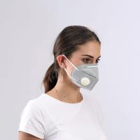 China Grey Activated Charcoal Pollution Mask Dust Proof With Adjustable Headband for sale