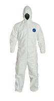 China Non - Toxic White Disposable Coveralls With Hood , Disposable Coveralls For Men for sale