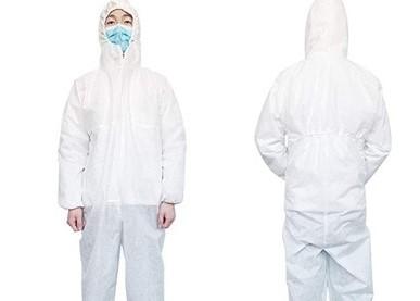 China Safety Disposable Protective Coverall , Breathable White Disposable Overalls for sale