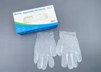 China Odourless Clear And Blue Industry Vinyl Pvc Disposable Exam Gloves for sale