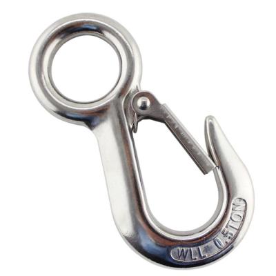 China Big Cargo Stainless Steel Eye Hook with PVC Coated Swivel Snap - 304/316 Grade for Heavy-Duty Rigging Applications for sale