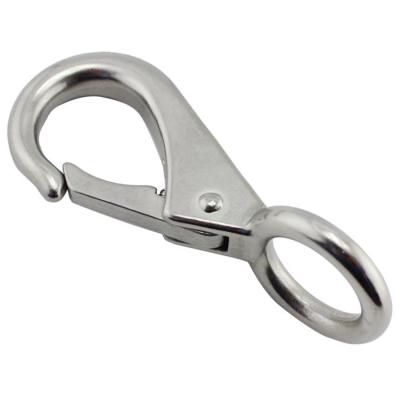 China AISI 316 Stainless Steel Eye Hooks & Carabiner Fixing Solutions - Multiple Sizes & High Load Capacity for sale