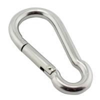 China Polished 316 Stainless Steel Carabiner Spring Buckle 50mm Corrosion Resistant for Straps for sale