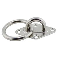 China Marine Stainless Steel Diamond Pad Eye with Welded Ring - Heavy Duty Rigging Hardware for Industrial Lifting for sale