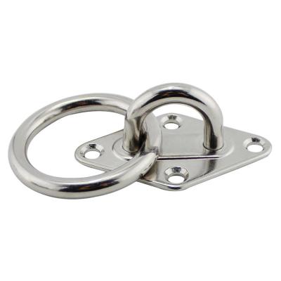 China Marine Stainless Steel Diamond Pad Eye with Welded Ring - Heavy Duty Rigging Hardware for Industrial Lifting for sale