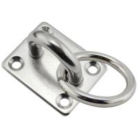 China Square Stainless Steel Eye Plate with Ring - Heavy Duty 304 Grade Industrial Hardware for Marine and Construction for sale