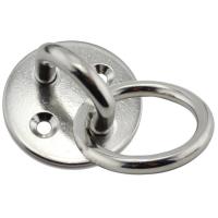 China Heavy Duty Stainless Steel Round Eye Plate with Ring - 316 Grade Weather Resistant Marine Hardware for sale