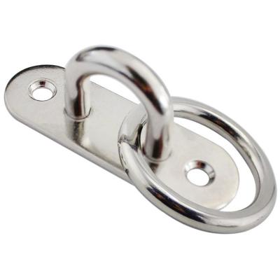 China Polished Stainless Steel Oblong Pad Eye with Welded Ring - High Strength Marine Grade Hardware for Heavy Loads for sale