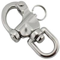 China Stainless Steel Swivel Snap Shackle with Round Head - 2000 lbs Load Capacity for Marine & Outdoor Use for sale