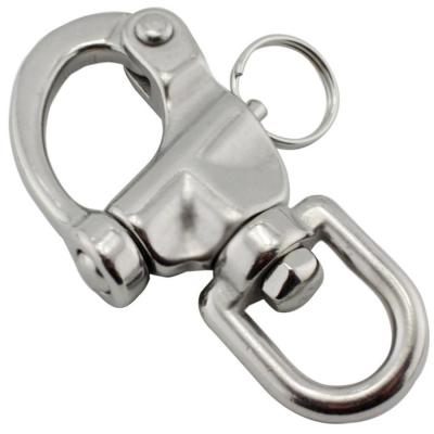 China Stainless Steel Swivel Snap Shackle with Round Head - 2000 lbs Load Capacity for Marine & Outdoor Use for sale