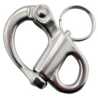China Stainless Steel Fixed Snap Shackles Heavy Duty Polished 316 Marine Grade for Boats Yachts Sailboats for sale