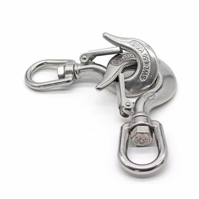 China ISO Certified Stainless Steel Rigging Hardware with 360° Swivel & Safety Latch - 304/316 Grade, Various Sizes Available for sale