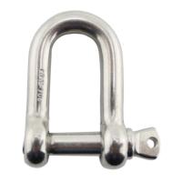 China Heavy Duty Stainless Steel D Shackle European Style with Screw Pin Closure for Rigging and Lifting Applications for sale