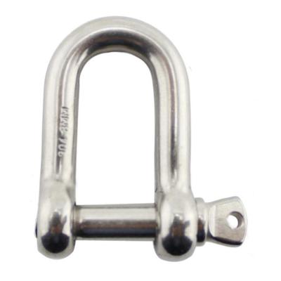 China Heavy Duty Stainless Steel D Shackle European Style with Screw Pin Closure for Rigging and Lifting Applications for sale