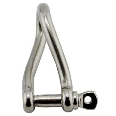 China Stainless Steel 304/316 Twisted D Shackle - 0.5 to 8.5 Ton Load Capacity - 1/4