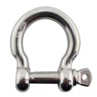 China European Stainless Steel Bow Shackle with Screw Pin for Rigging and Lifting - 1/2