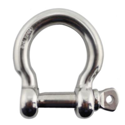 China European Stainless Steel Bow Shackle with Screw Pin for Rigging and Lifting - 1/2