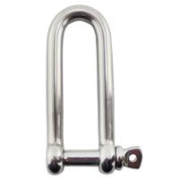 China Stainless Steel Extended D Ring Shackle for Marine Rigging - 0.5 to 8.5 Ton Load Capacity, 3-25mm Sizes for sale