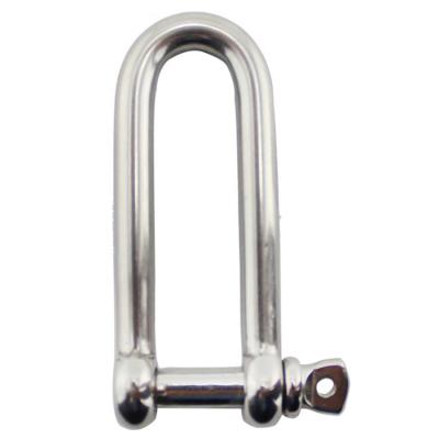 China Stainless Steel Extended D Ring Shackle for Marine Rigging - 0.5 to 8.5 Ton Load Capacity, 3-25mm Sizes for sale