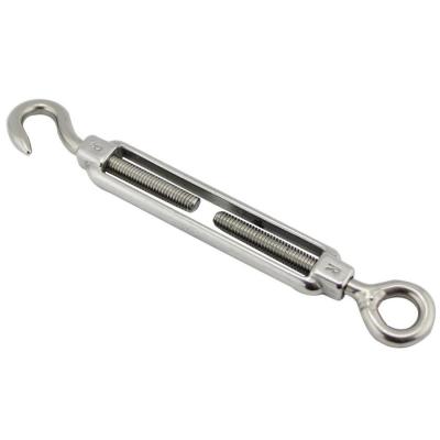 China Stainless Steel European Open Body Turnbuckle 6mm 304 Grade for Industrial Rigging for sale