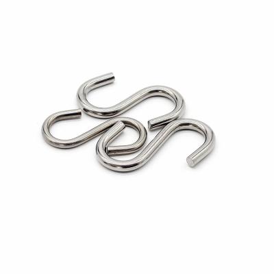 China YUJINSHENG Stainless Steel S Hooks 5mm Heavy Duty Multipurpose Hanging Hooks for Kitchen Workshop for sale