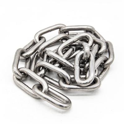 China Stainless Steel Link Chain 1mm to 10mm Diameter - 304 Grade Corrosion Resistant Industrial Chain for sale