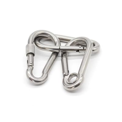 China Heavy Duty Stainless Steel Snap Hook with Screw Lock 316 Marine Grade 500kg Capacity for sale