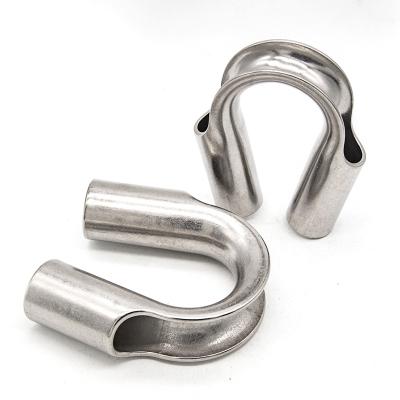 China 304/316 Stainless Steel Wire Rope Thimble - High Polished Rigging Component for Industrial Automation for sale