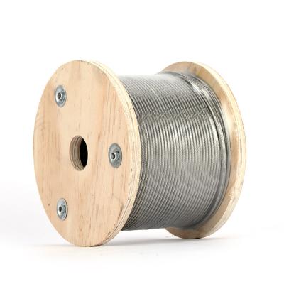 China 6mm 304 & 316 Stainless Steel Single Strand Wire Rope for Industrial Rigging and Marine Applications for sale
