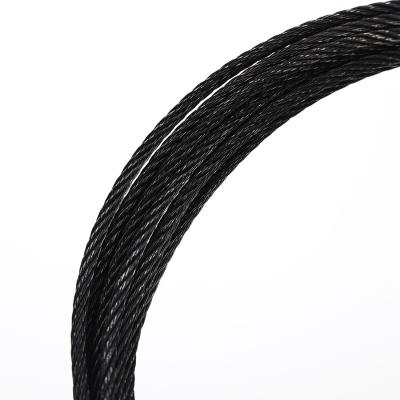China Marine Grade Black Vinyl Coated 304 Stainless Steel Cable Wire Rope -40°C to 80°C Temperature Range for sale