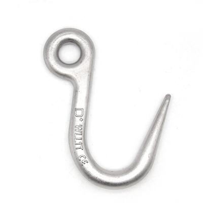 China Round Stainless Steel Hook Eye Cast Hook - High-Strength Alloy Steel Construction with Superior Load Capacity for Industrial Lifting for sale