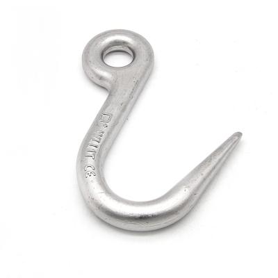 China G80 Rigging Lifting Hook Forged Eye Safety Casting - 16Mn 20MnSi 36MnSi Materials for Heavy Load Applications for sale