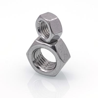 China Grade 304 Stainless Steel Hexagon Flange Nut DIN934 ISO4032 Coarse Thread 8mm-20mm Sizes for sale