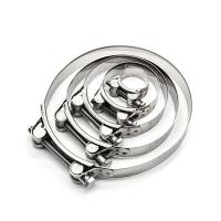 China Polished Stainless Steel Band Clamps - 304 Stainless Steel Hose Clamps for Pipes with -40°C to 400°C Temperature Range for sale