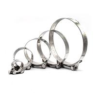 China Industrial Stainless Steel Throat Clamp - Round Silver Finish, Strong Corrosion Resistance, 1-Piece for Pipe Connections for sale