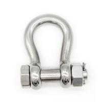 China 304 316 Stainless Steel Bow Anchor Shackle with Split Pin Lock for Lifting Safety for sale