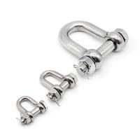 China Stainless Steel Bow Shackle SS304 SS316 Anchor Shackle 2 Ton Lifting Capacity for sale