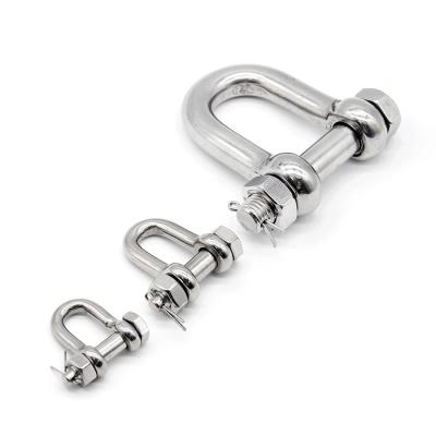China Stainless Steel Bow Shackle SS304 SS316 Anchor Shackle 2 Ton Lifting Capacity for sale
