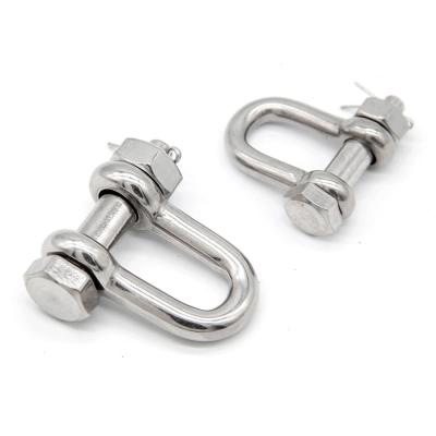 China 304 316 Stainless Steel Heavy Duty Straight D Ring Shackle 25mm for sale