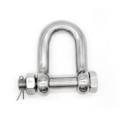 China D Type Shackle with Safety Bolt and Nut Pin - Industrial Grade Bow Anchor for Lifting Equipment for sale