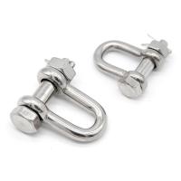 China American D-Type SS304 Steel Shackles with Safety Pin - Heavy Duty Industrial Lifting Hardware for sale