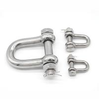 China 304/316 Stainless Steel Long D Shackle Fastener for Marine & Industrial Lifting Applications for sale