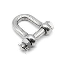 China Stainless Steel Shackle with Safety Bolt Pin 304 316 2 Ton Lifting Capacity for sale