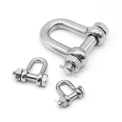 China Ss304 316 Bolt D Type Shackle For Connection And Fastening for sale