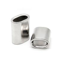 China Stainless Steel Oval Sleeve Clamp for Wire Rope 304 316 2mm 3mm Cable Crimping Accessory for sale