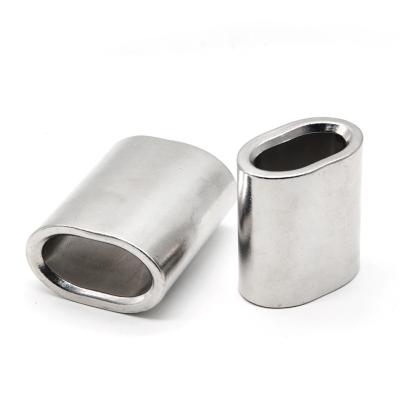 China Flat Single Aluminum Sleeve Wire Rope Flat Hole Sleeve for sale